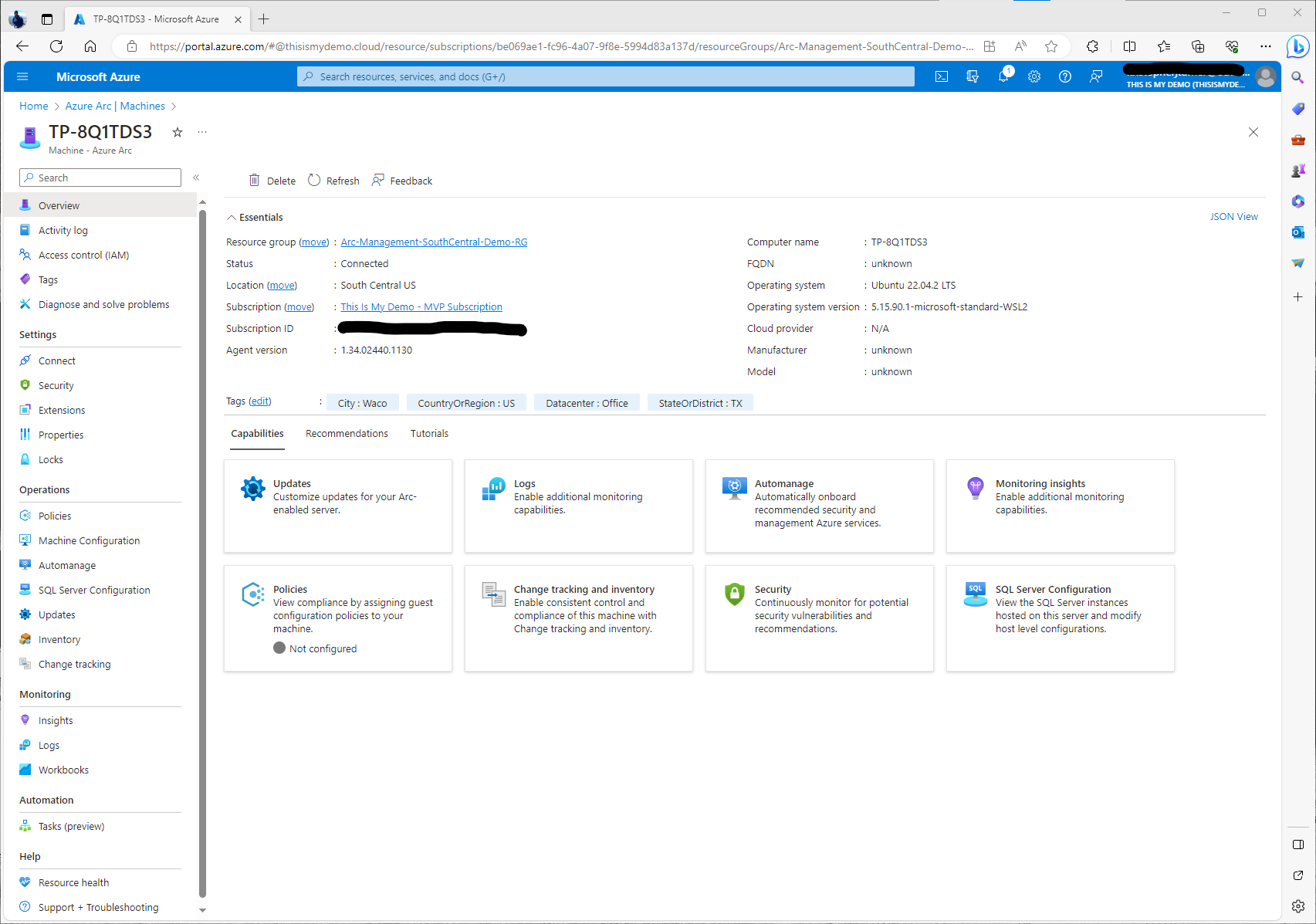 MicroK8S and WSL Managed by Azure Arc -Part III - Azure Arc - This Is My Demo
